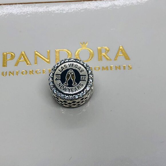 Pandora | Jewelry | Pandora Las Vegas Bead Charm 222 New Years Cham ...